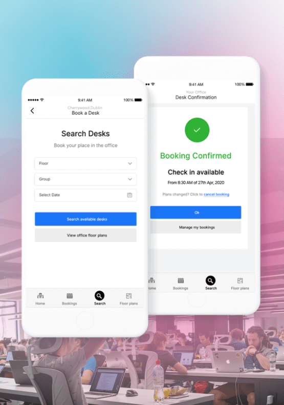Office Pass Desk Booking App | eir evo